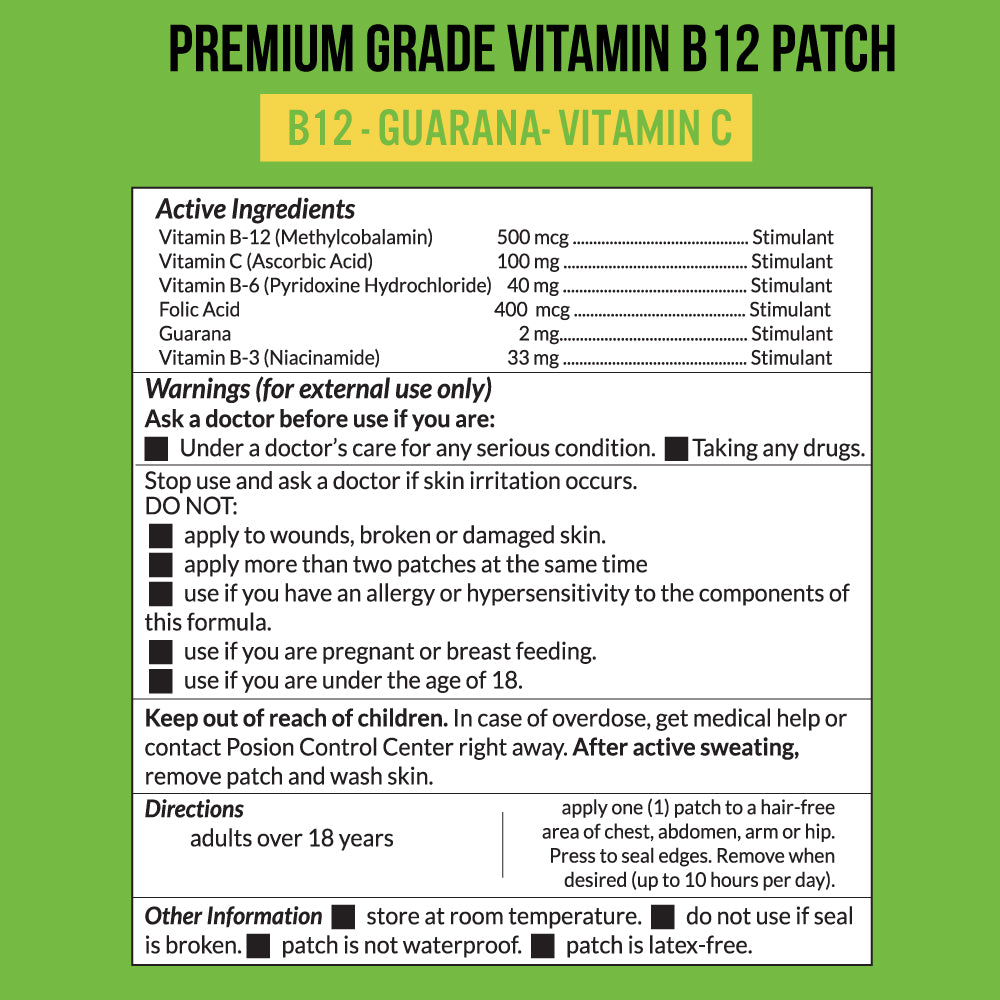 Premium Grade Vitamin B12 Topical Patch – VitaPatch