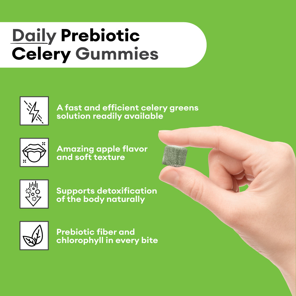 Celery Juice Prebiotic Fiber Gummies – VitaPatch