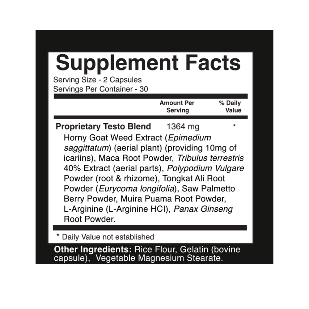 Maximum Strength Rhino Test Booster Capsule – VitaPatch